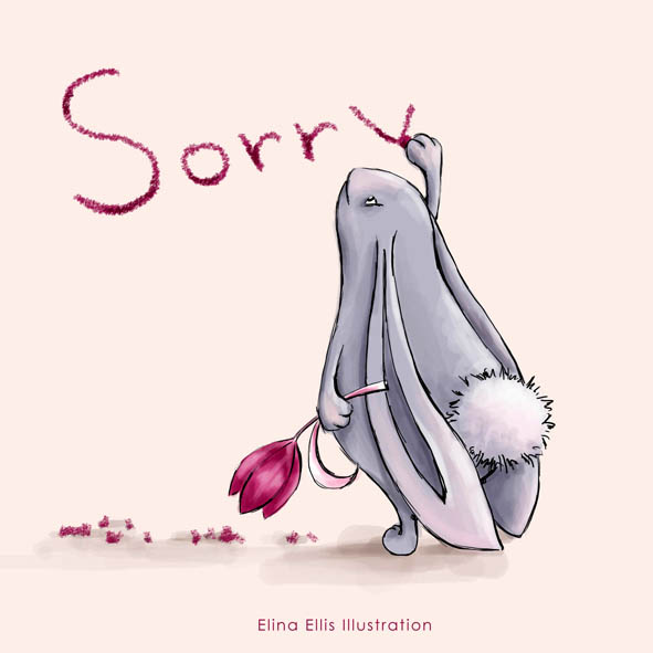 Elina Ellis Illustration: Rabbit says sorry