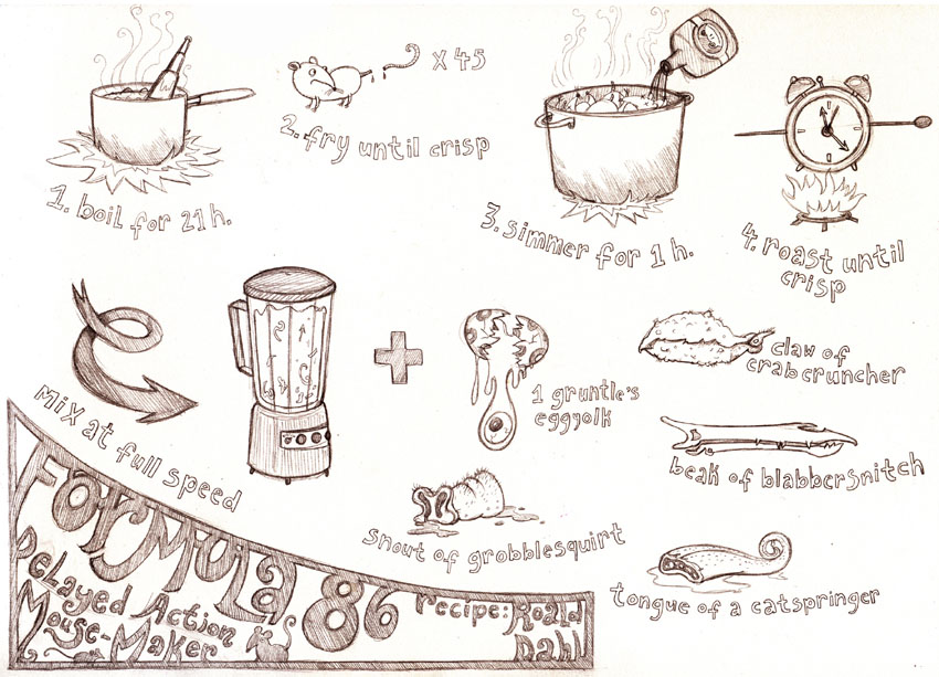 Witchey and wacky food in Dahl's The Witches