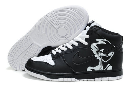 High Tops Nike SB Dunk : Nike SB Dunk Naruto Kakashi High Tops Black White