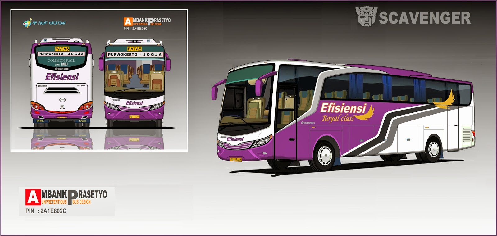 SEPUTAR DESIGN BUS 2D (SCAVENGER) | SEPUTAR BUS DAN TRUK