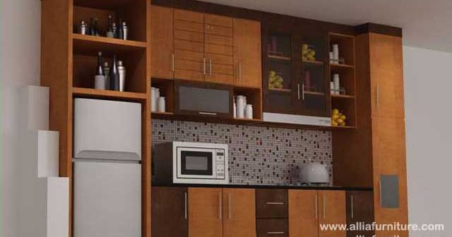 Kitchen set minimalis single line mild - Allia Furniture