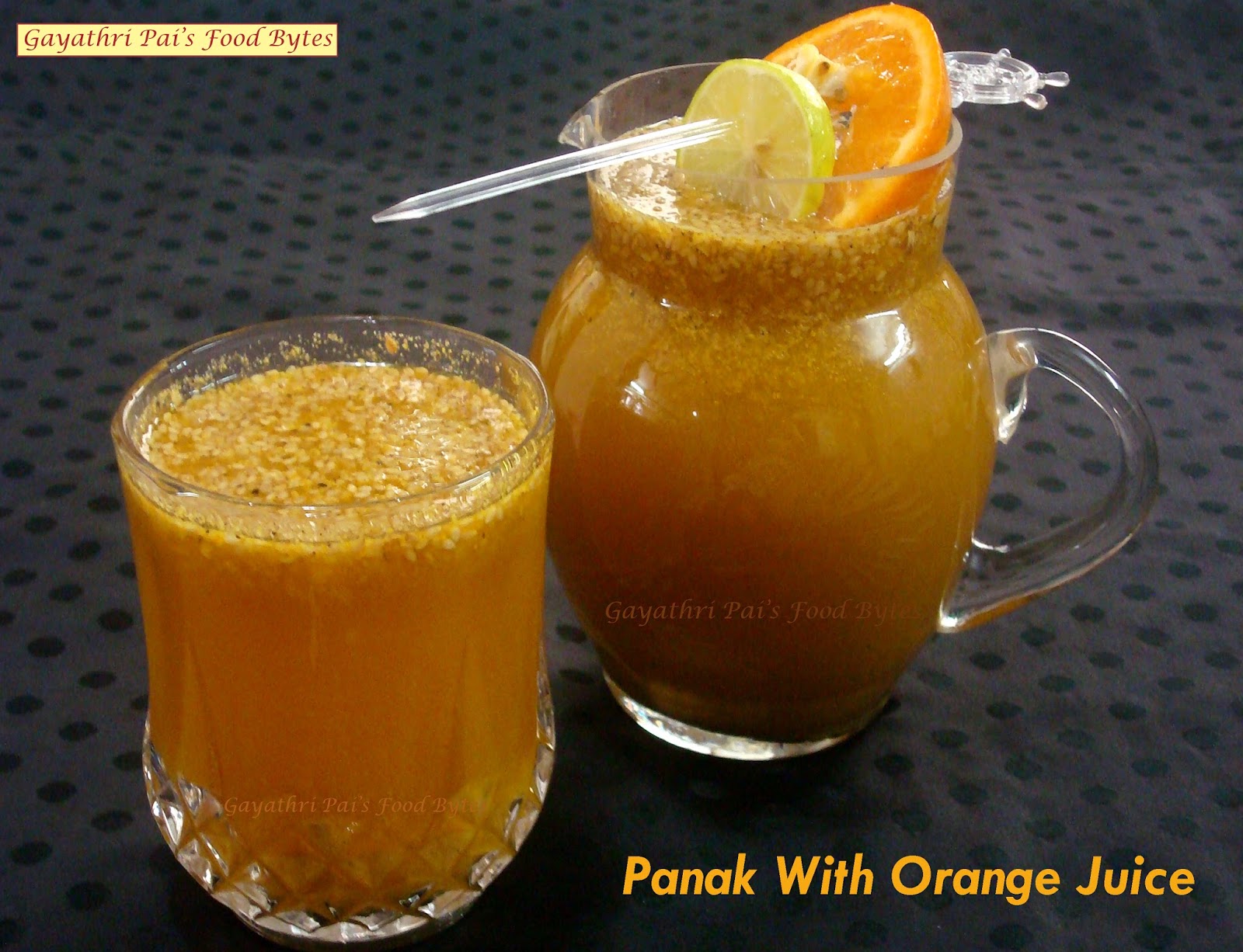 Gayathri Pai's Food Bytes: Chilled Panak With Orange Juice.