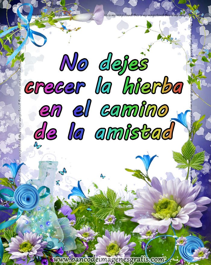 Banco de Imágenes Gratis: Postales con mensajes de Amistad para compartir