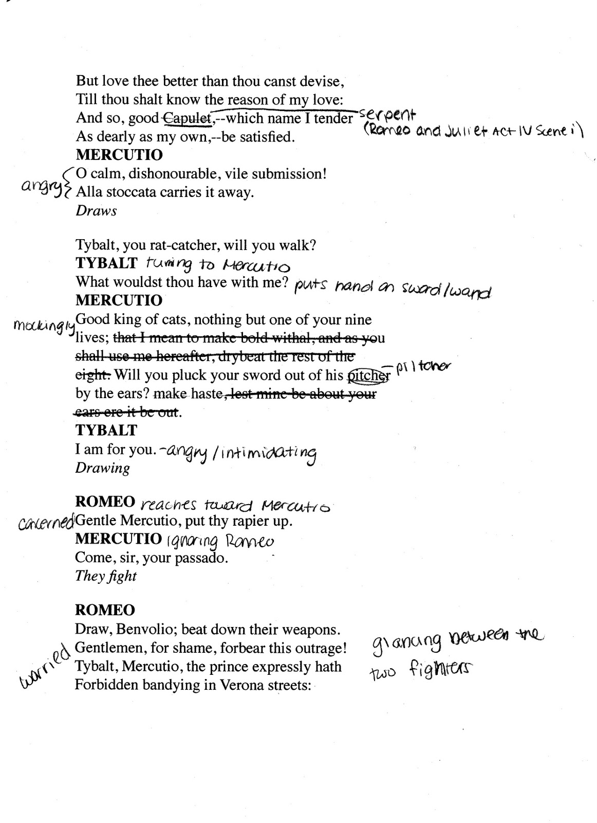 Romeo and Juliet: An Adaptation: Prompt Book