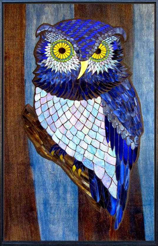 Kasia Polkowska Art: Exploration of Owls as Mosaics
