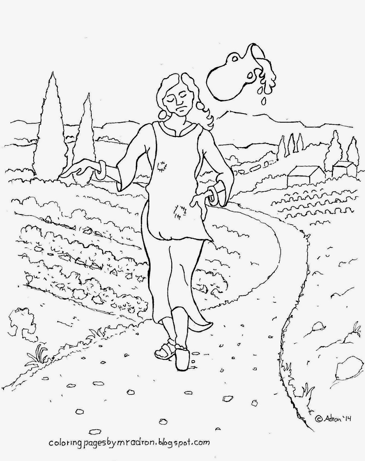 Boy Who Cried Wolf Coloring Page Sketch Coloring Page
