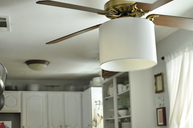 Domestic Fashionista: Lamp Shade Ceiling Fan