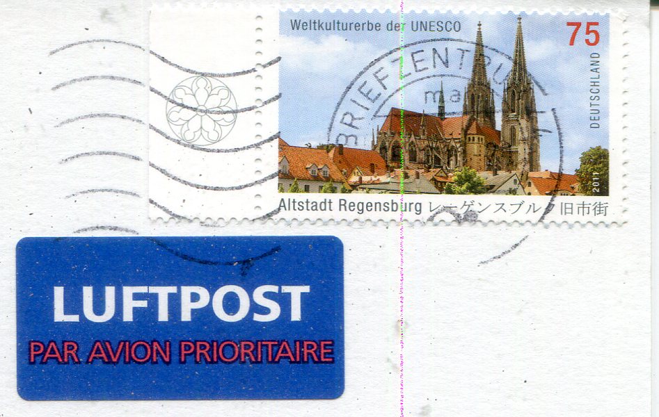 collect ROC: Germany postcard: Roland Statue on the Market Square in Bremen