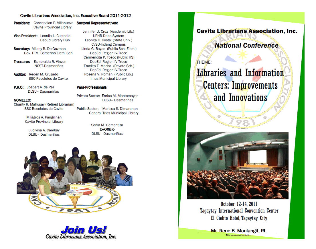 PLAI - Southern Tagalog Region Librarians Council: Program of ...