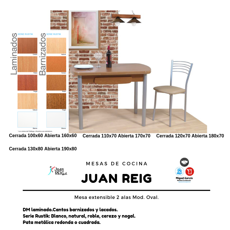 Miguel García González: #mesas de cocina Rustik by Juan Reig #clásicos