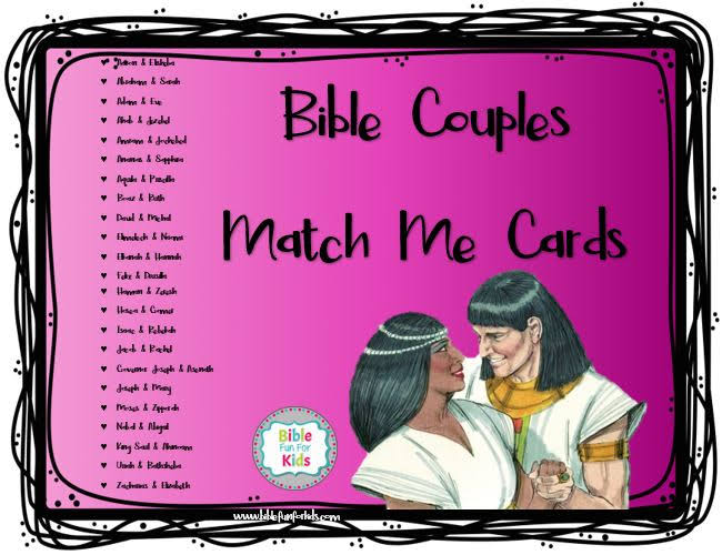 Bible Couples Match Me | Bible Fun For Kids