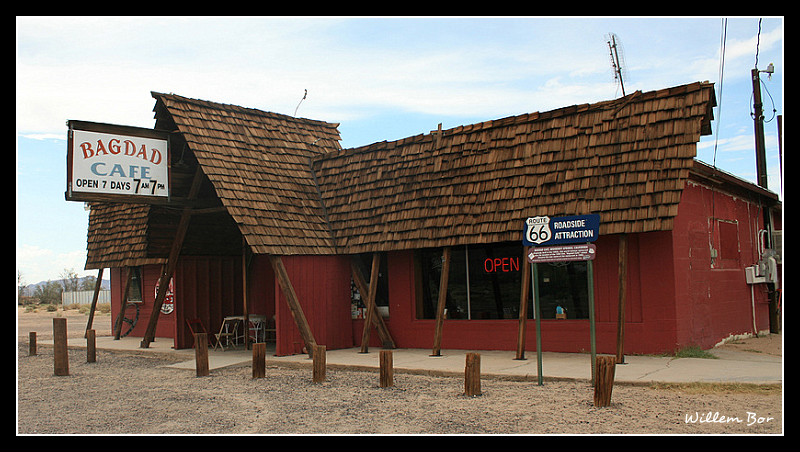 Route 66 Art: Bagdad Café, Newberry Springs CA