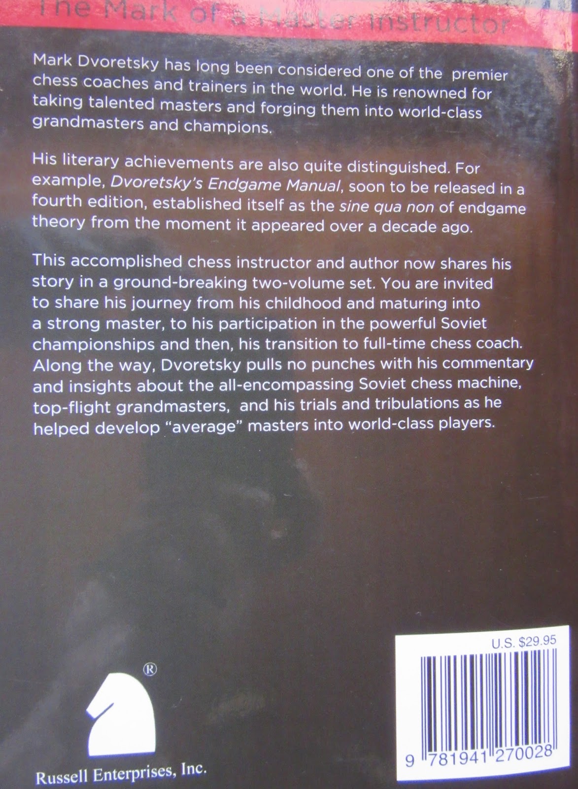 For Friends & colleagues – Profession: Chess Coach by Mark Dvoretsky