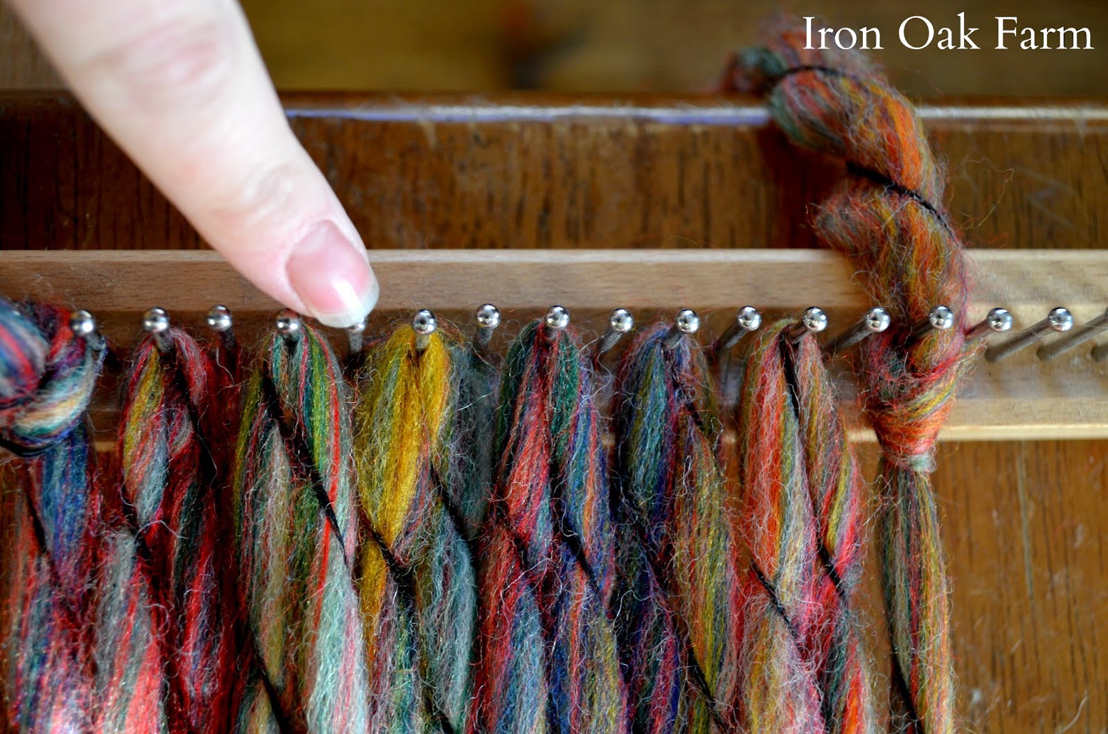 Iron Oak Farm: Faux Large Loom, Hand Woven Scarf, Part 1