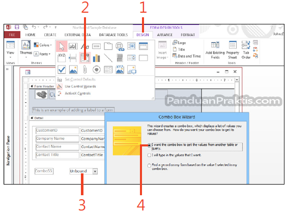 Cara Membuat Combo Box Di Ms Access - Lab Wisnu