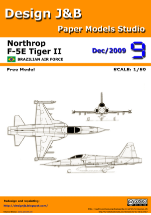 Vegas Papercraft Military: Northrop f-5E tiger II