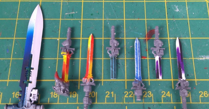 How to Lose at 40k: How to Paint Power Weapons a.k.a. Reinventing the ...