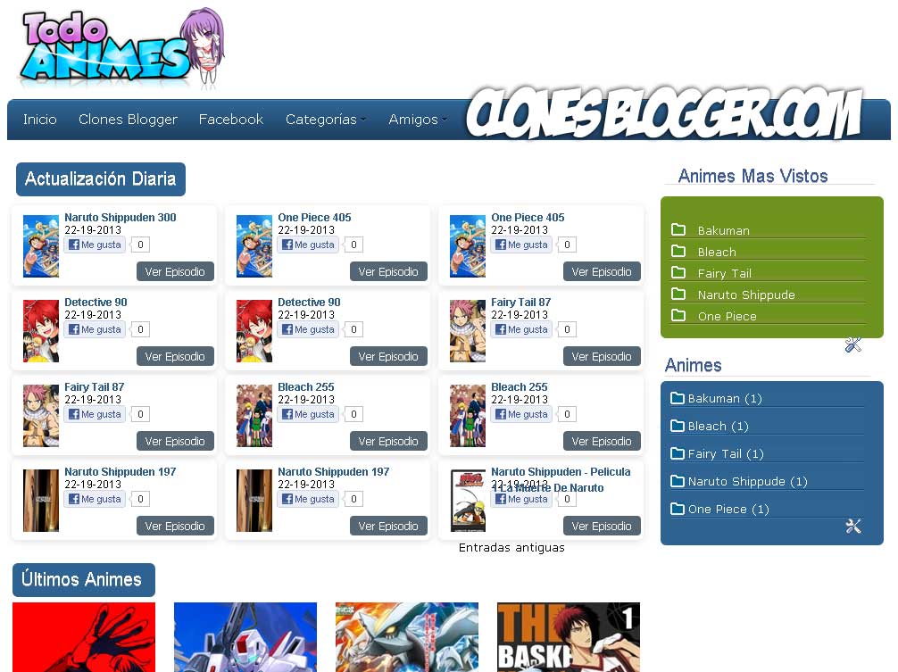 TodoAnimes - Plantilla Blogger | Plantillas Blogger