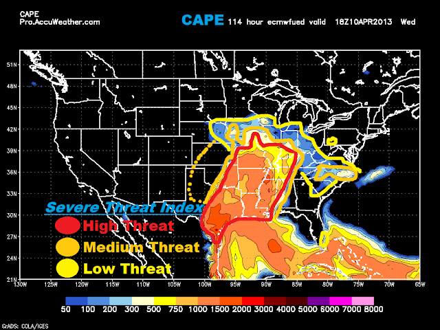Northeast Weather Action: Here is a model (CAPE) used for severe ...