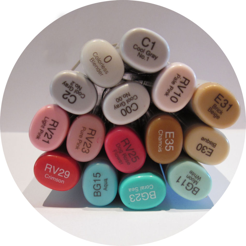 Copic Marker Europe: Dress to impress, coloring White