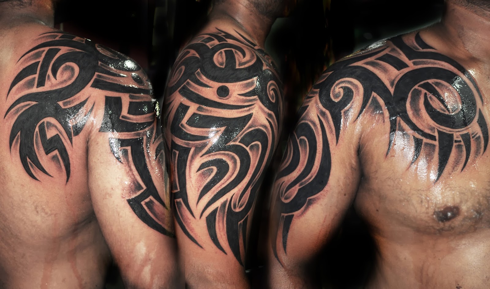 Lizard's Skin Tattoos: Freehand Tribal piece by Niloy Das