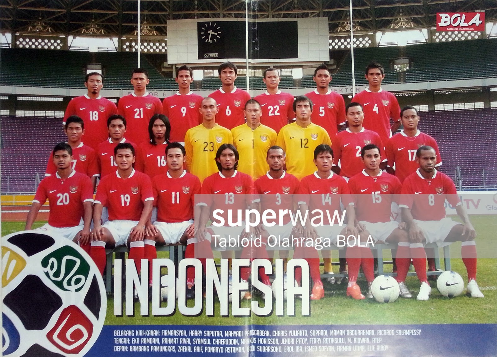 BIG POSTER TIMNAS INDONESIA 2008
