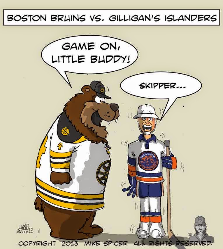 Mike Spicer Cartoonist / Caricaturist.: Bruins vs. Gilligan's Islanders