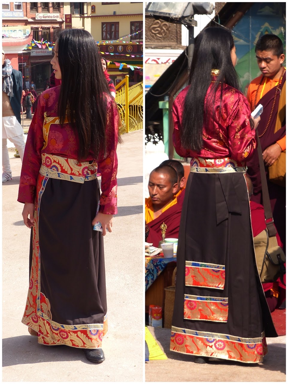Local style: Tibetan and Sherpa costumes at Lhosar celebration