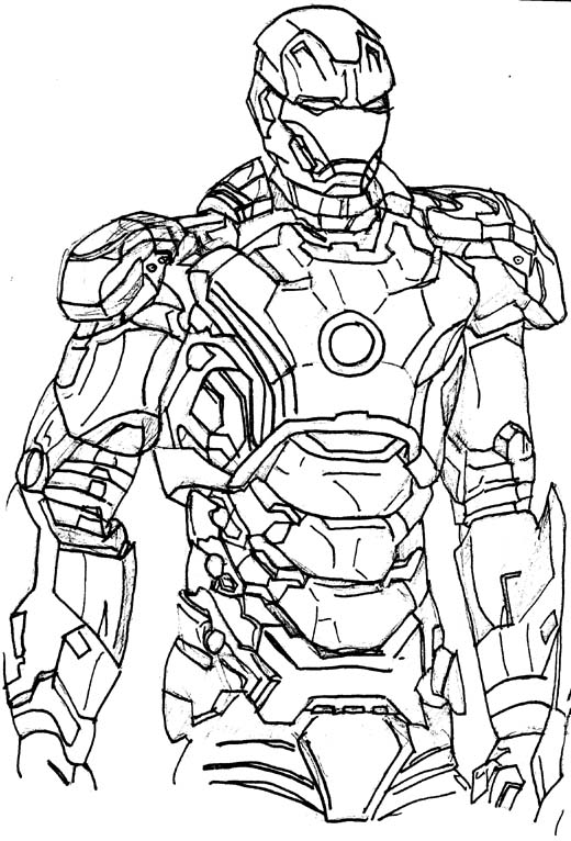 Iron Man Mark 42 Coloring Pages
