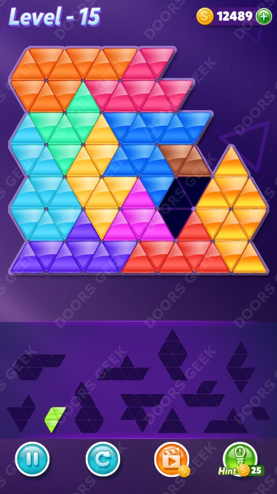 Block! Triangle Puzzle Champion Level 15 Solution ~ Doors Geek