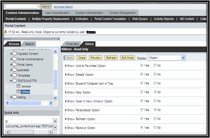 SAP Netweaver Blog: Unlocking a locked object in SAP EP