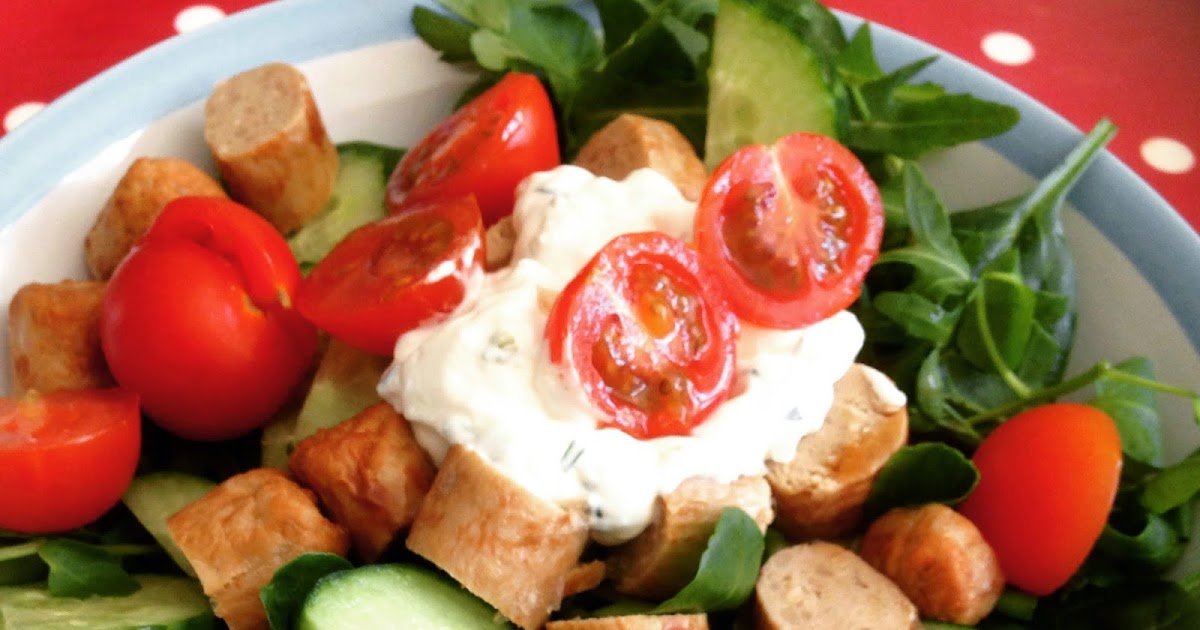 The Vegetarian Experience: Salad with Quorn Sausage