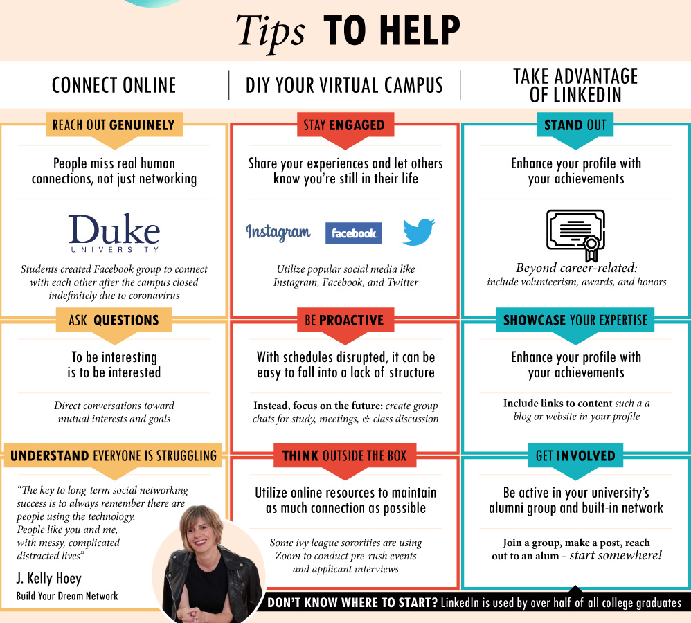 Remote Networking While College Is Socially Distanced (infographic)