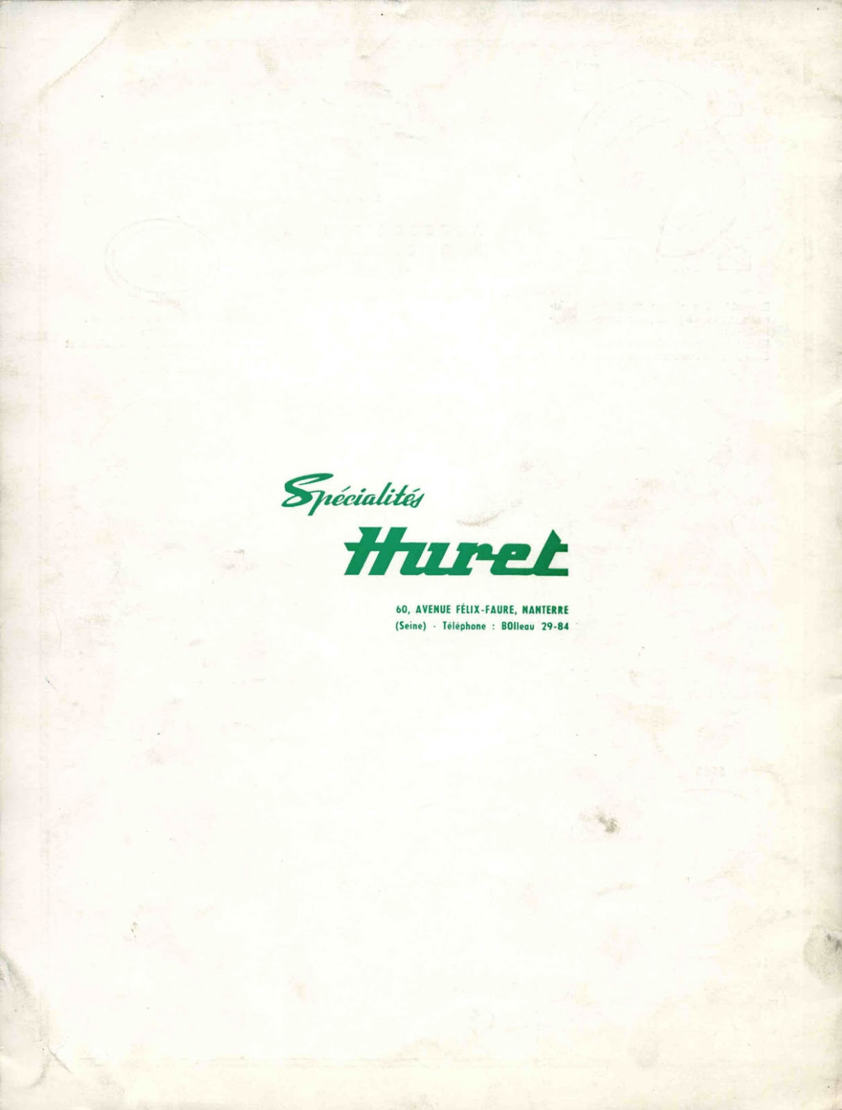 CATALOGUES HURET: HURET 1966