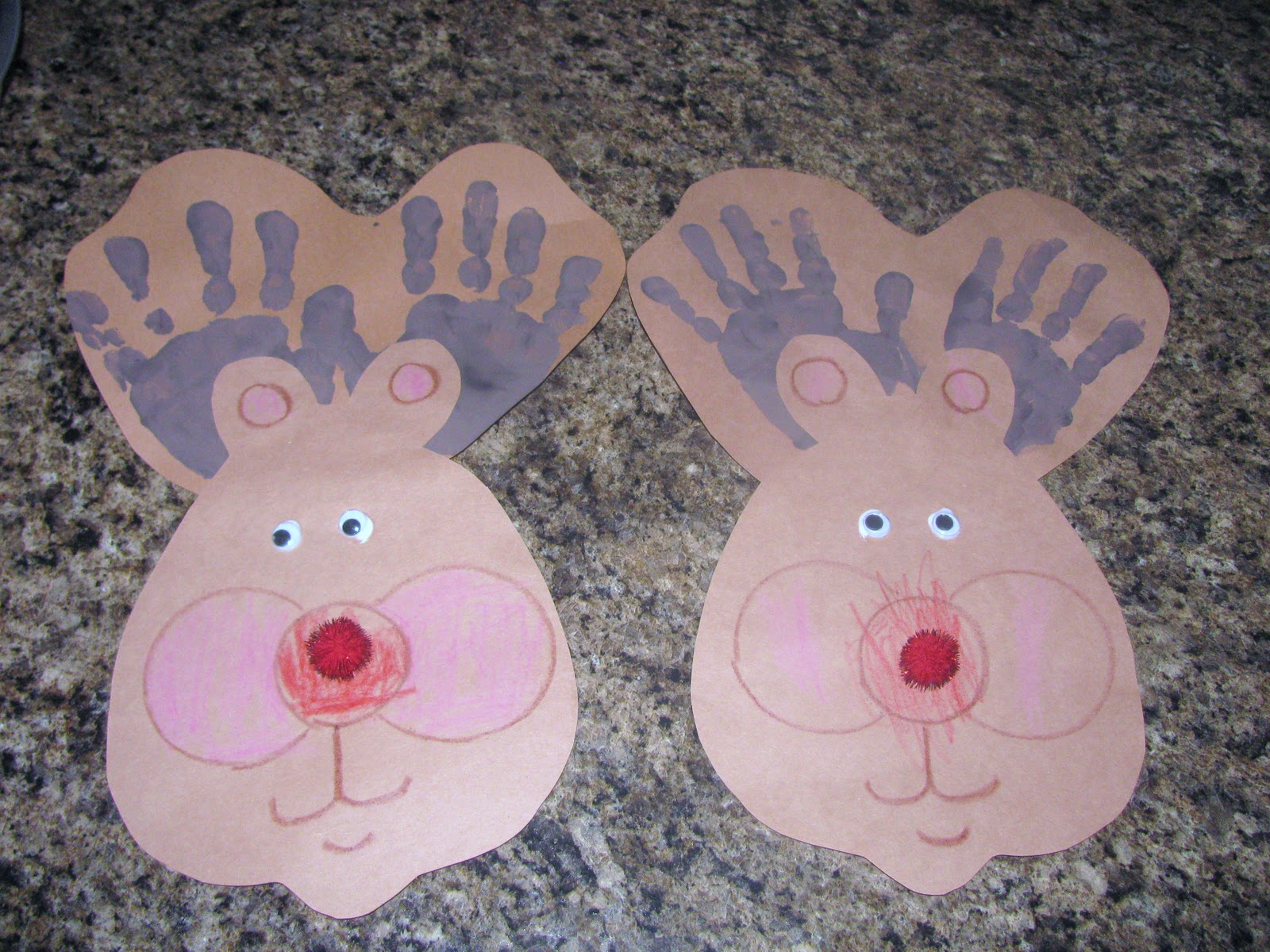 See what we did today: Rudolph Handprint Reindeer!