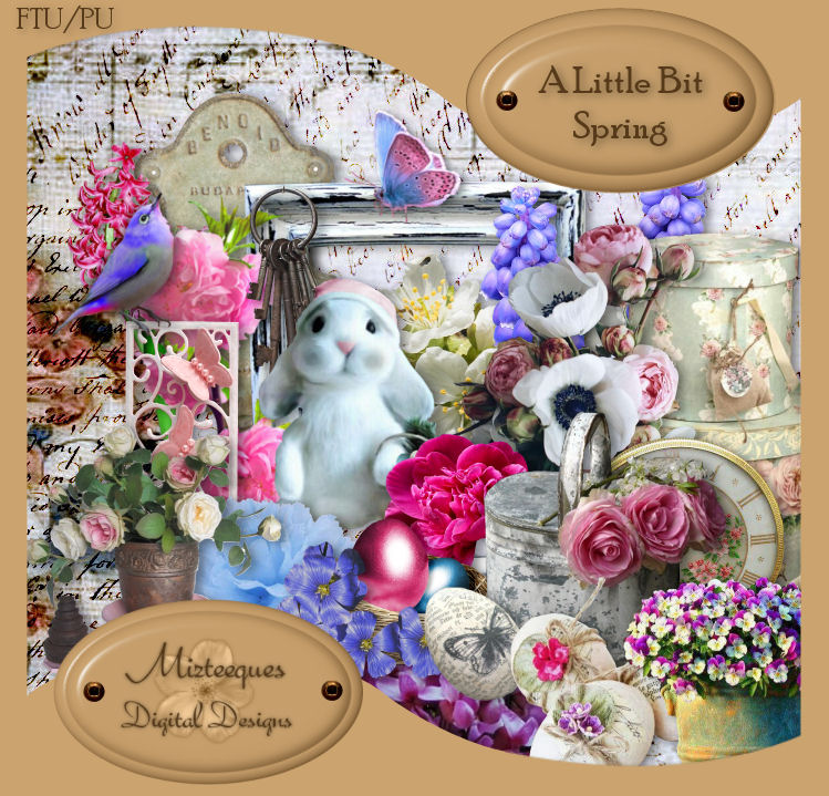 MizTeeques: New FTU kit - A Little Bit Spring