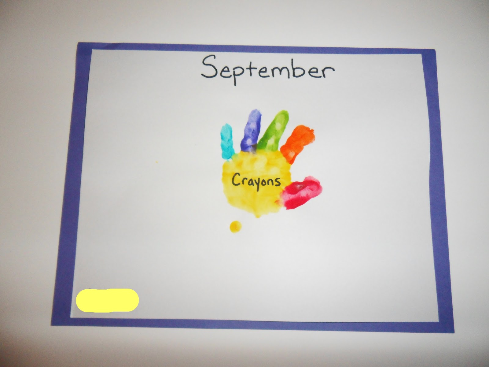 Pre-K Blessings: September Hand print