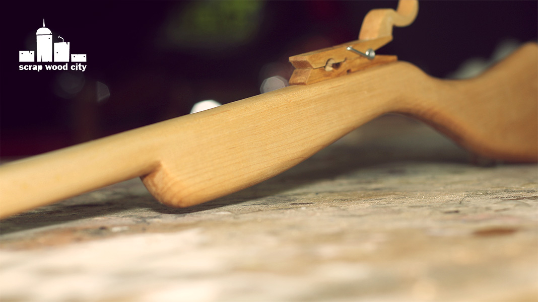 scrap wood city: How to make a wooden rubber band toy rifle