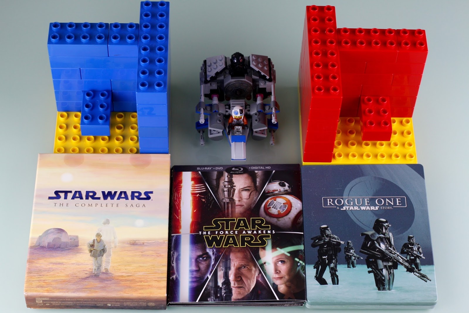 GEEK DIY BAM!: STAR WARS LEGO MICROFIGHTER BOOKENDS: BLU-RAY DISPLAY ...
