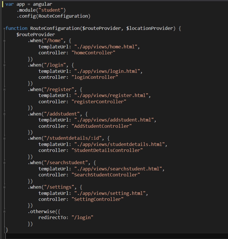 Student Information System - AngularJS , ASP.NET API, C#