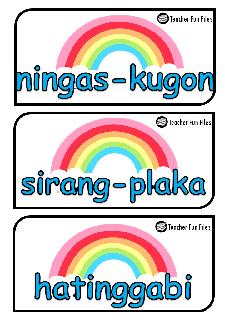 Teacher Fun Files: Tambalang Salita Flashcards