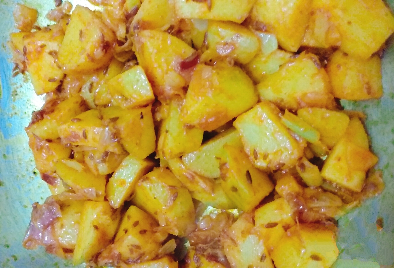 Vasusvegkitchen: Potato Spring Onion fry, Aloo hare pyaz ki sabzi, Aloo ...