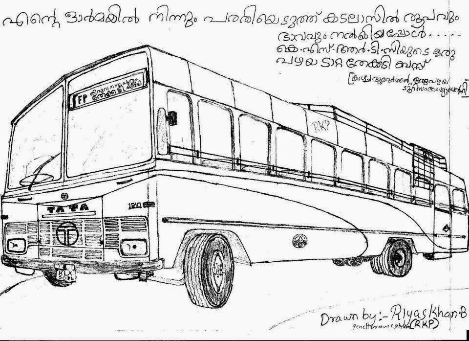 Bus Drawings and Models by Riyas Khan - Aanavandi Travel Blog