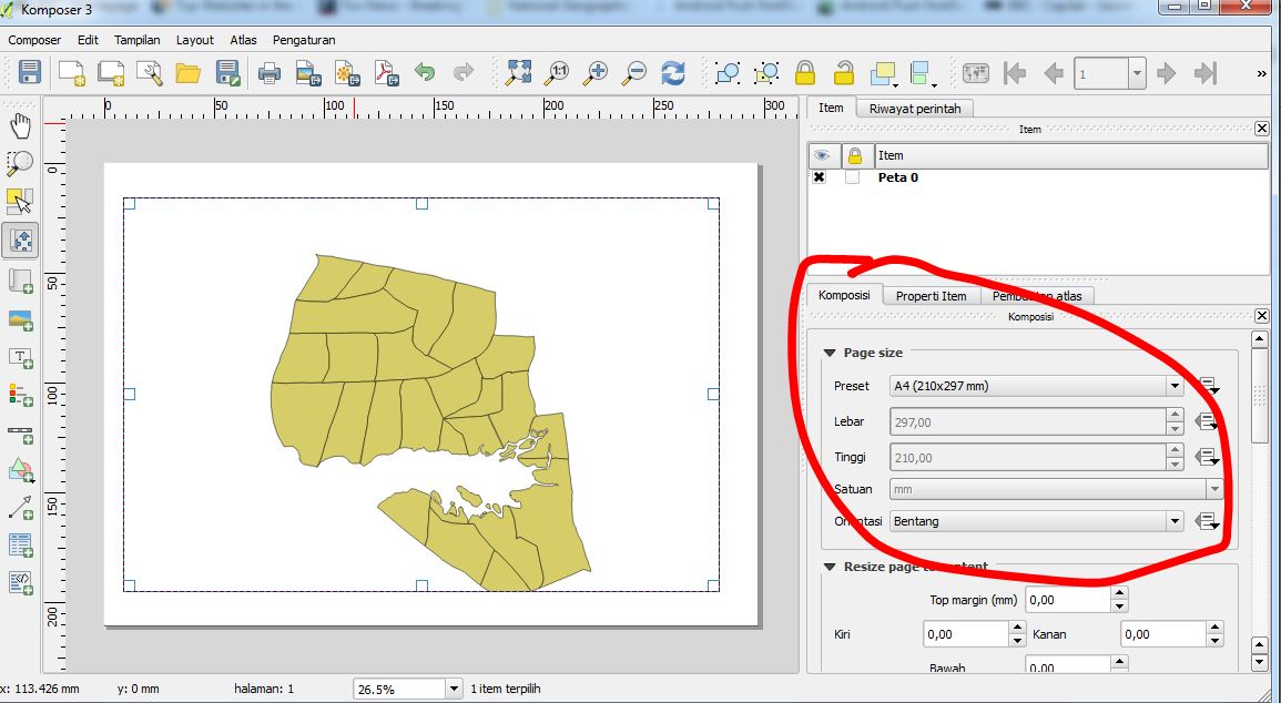 Mengatur Tampilan Layout Peta Menggunakan QGIS 1 -QGIS ~ Oddsay