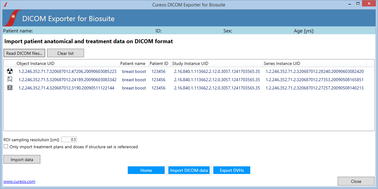 Outcome Counts: BioSuite and DICOM