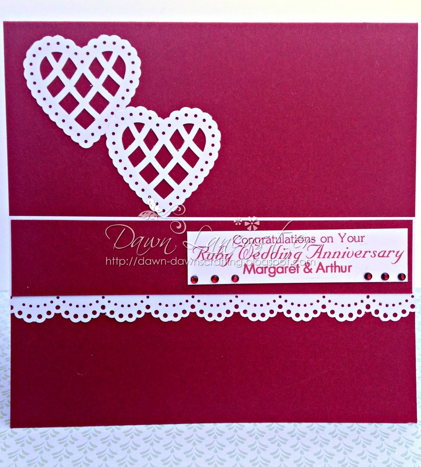 Dawn's Crafting: Ruby Wedding