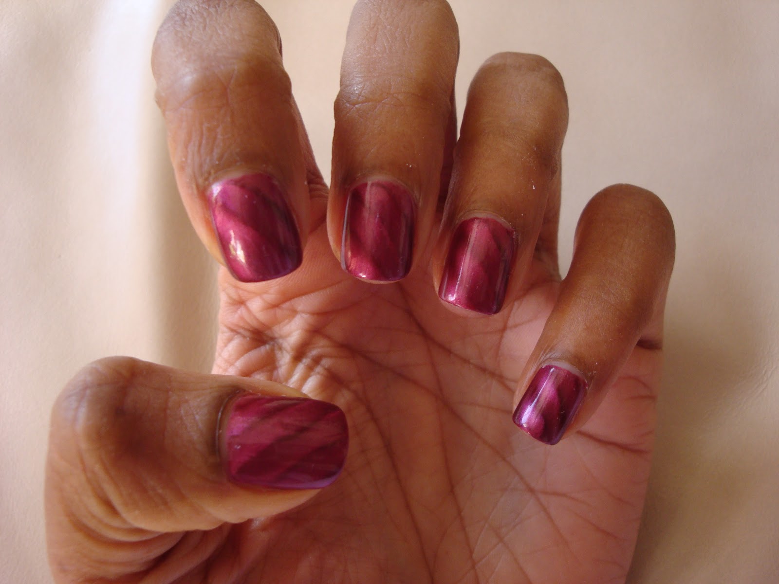 ArtzeeNailz: Dark Red Magnetic Nails