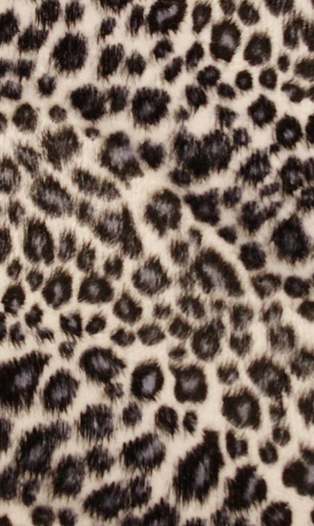 Pretty Crafty: Snow Leopard Print Fake Fur Sticker Sheet - Safari Stickers