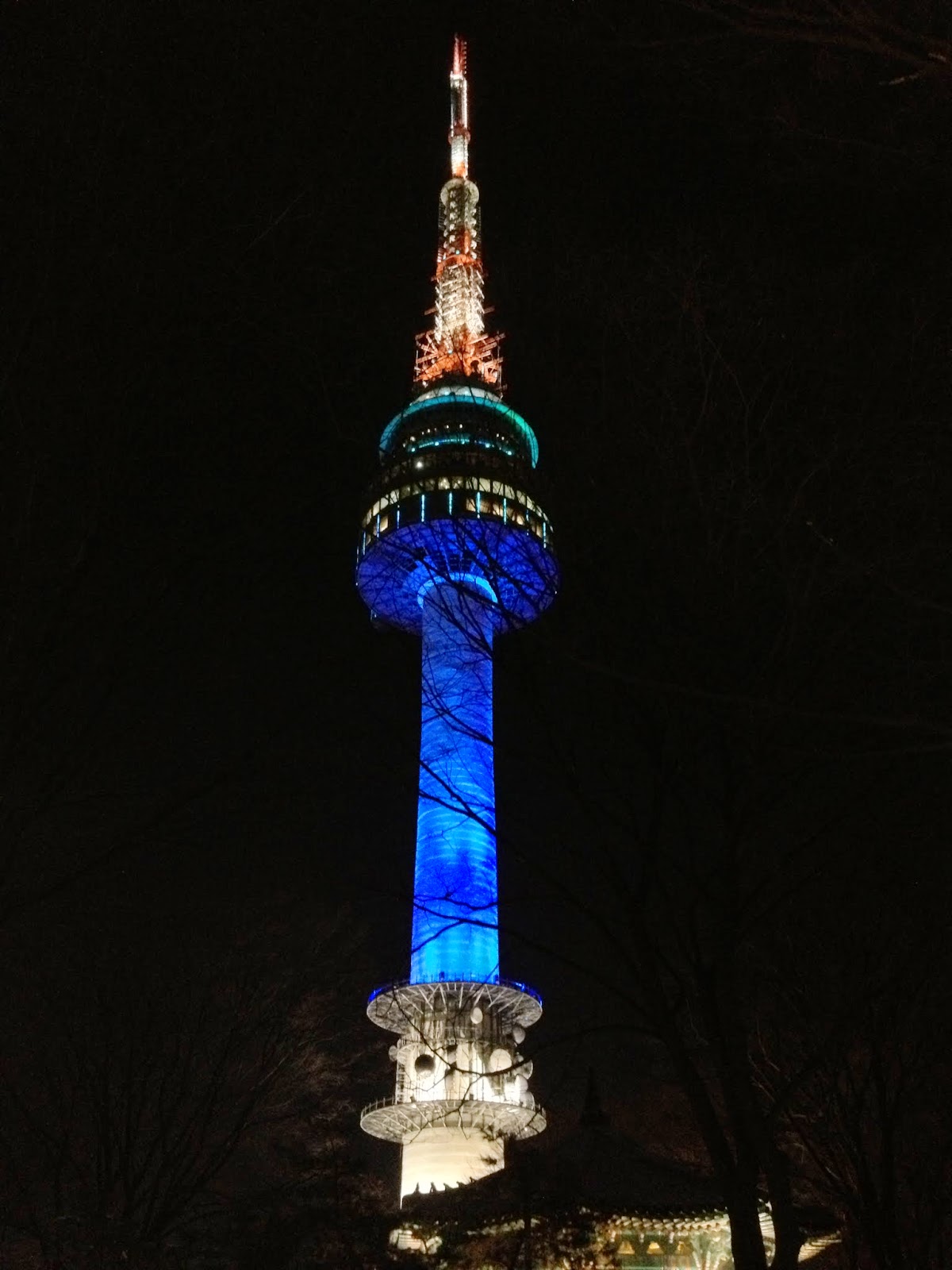 Chaos and Kanji: North (N) Seoul Tower: Korea's Space Needle at Night
