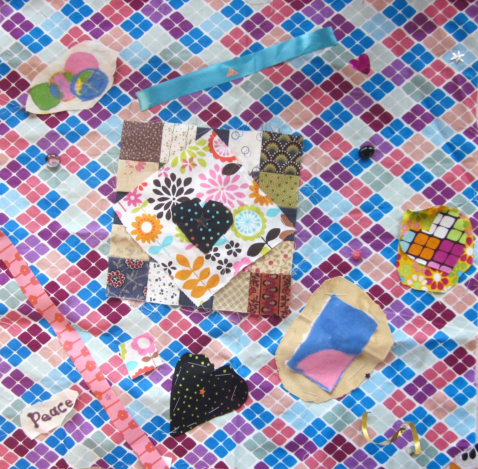 Art is Basic-- Art Teacher Blog: Fabric Collages